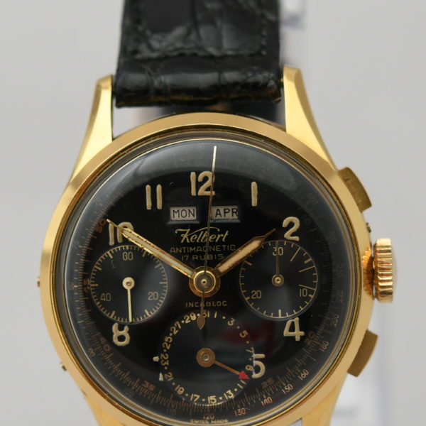 Wat20014 Kelbert Date Counter Chronograph with Original Box from 1950´s ...